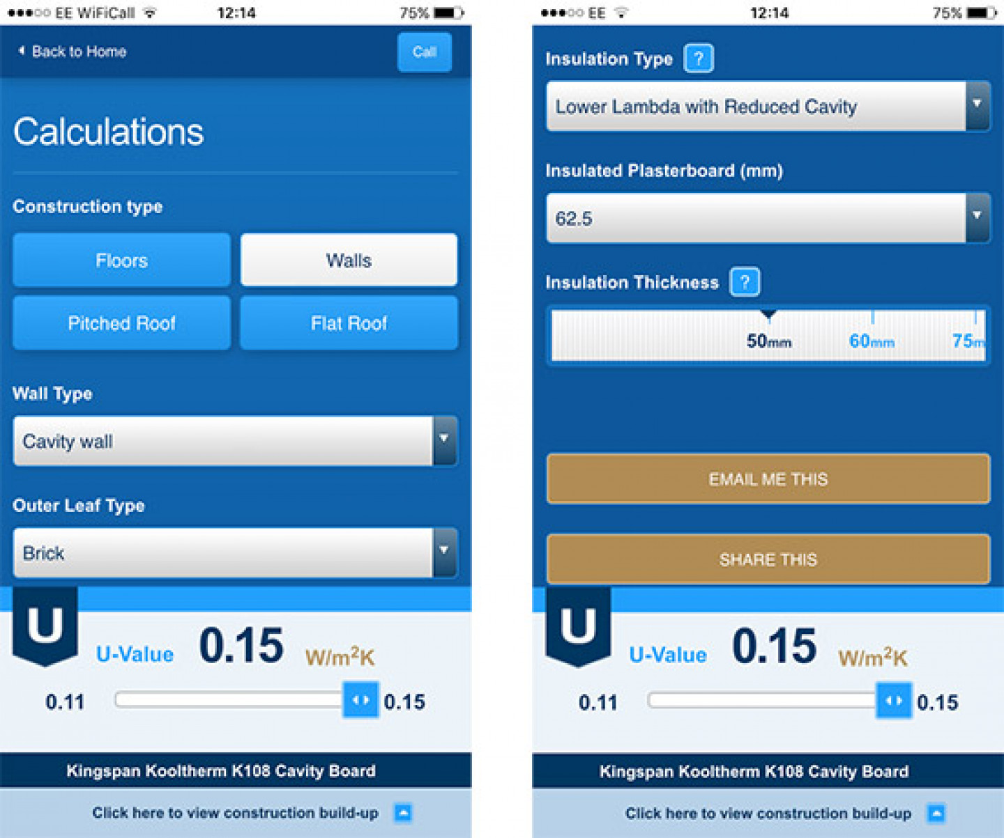 Kingspan U-Value Calculator